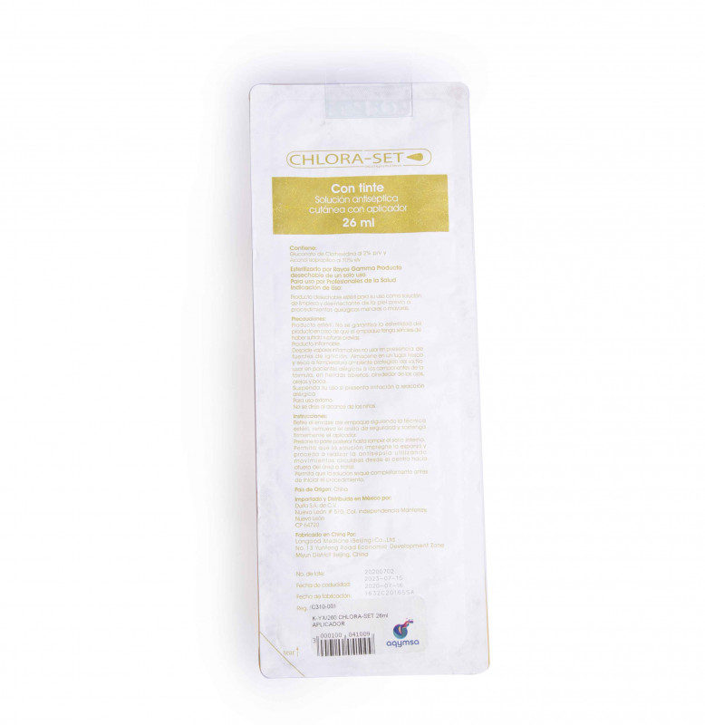 Chlora-set solución antiséptica cutánea 26 ml – Artículos Químicos y ...