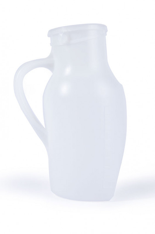 Orinal de plástico con tapa 1 lt – Artículos Químicos y Médicos