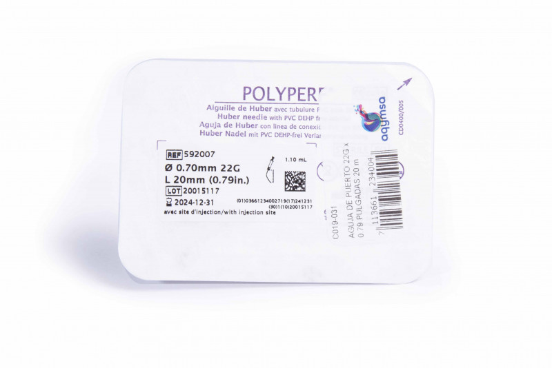 Polyperf aguja de puerto 22g x 0.79 – Artículos Químicos y Médicos